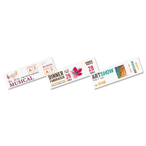 Printable Tickets W-tear-away Stubs, 97 Bright, 65lb, 8.5 X 11, White ...