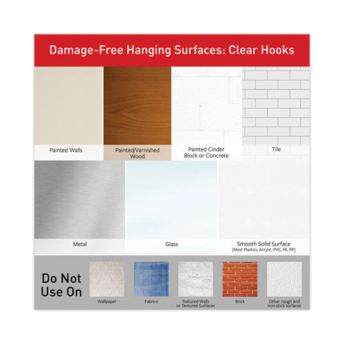Clear Hooks And Strips, Plastic, Decorating Clips, 40 Clips And 48 Str ...